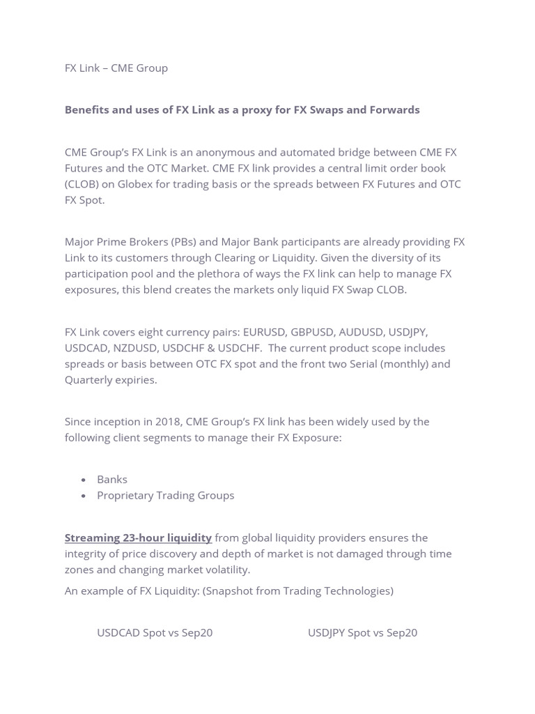 FX Link | PDF | Futures Contract | Foreign Exchange Market