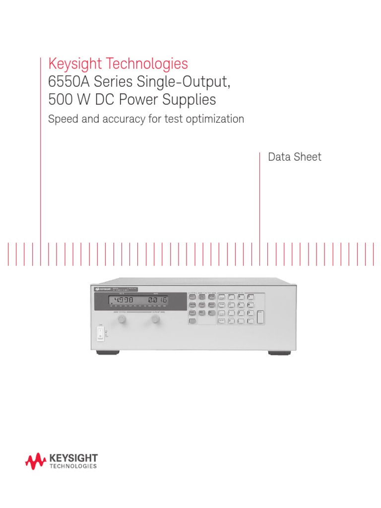 6550A Series Single-Output, 500 W DC Power Supplies | PDF | Power ...