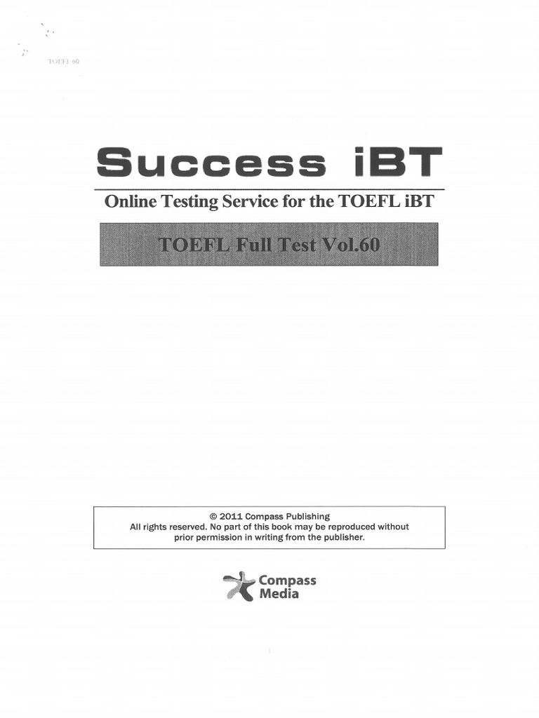 Ibt - ToEFL Full Test Vol.60 | PDF