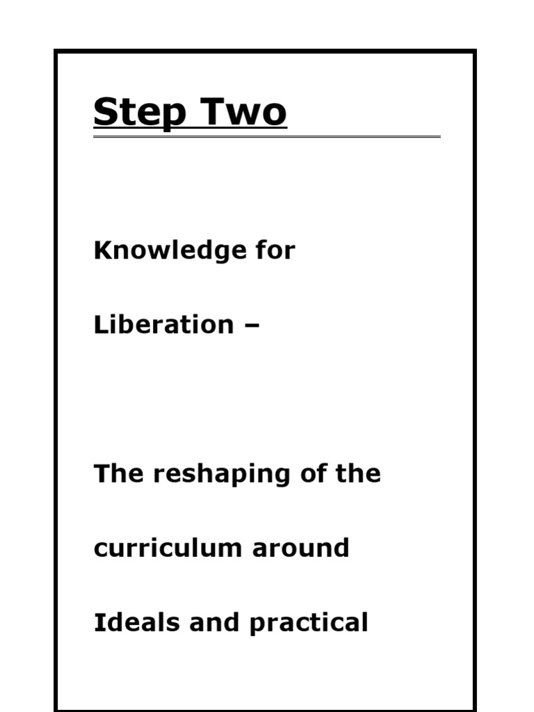 Step Two: Knowledge For Liberation | PDF | Self | Learning
