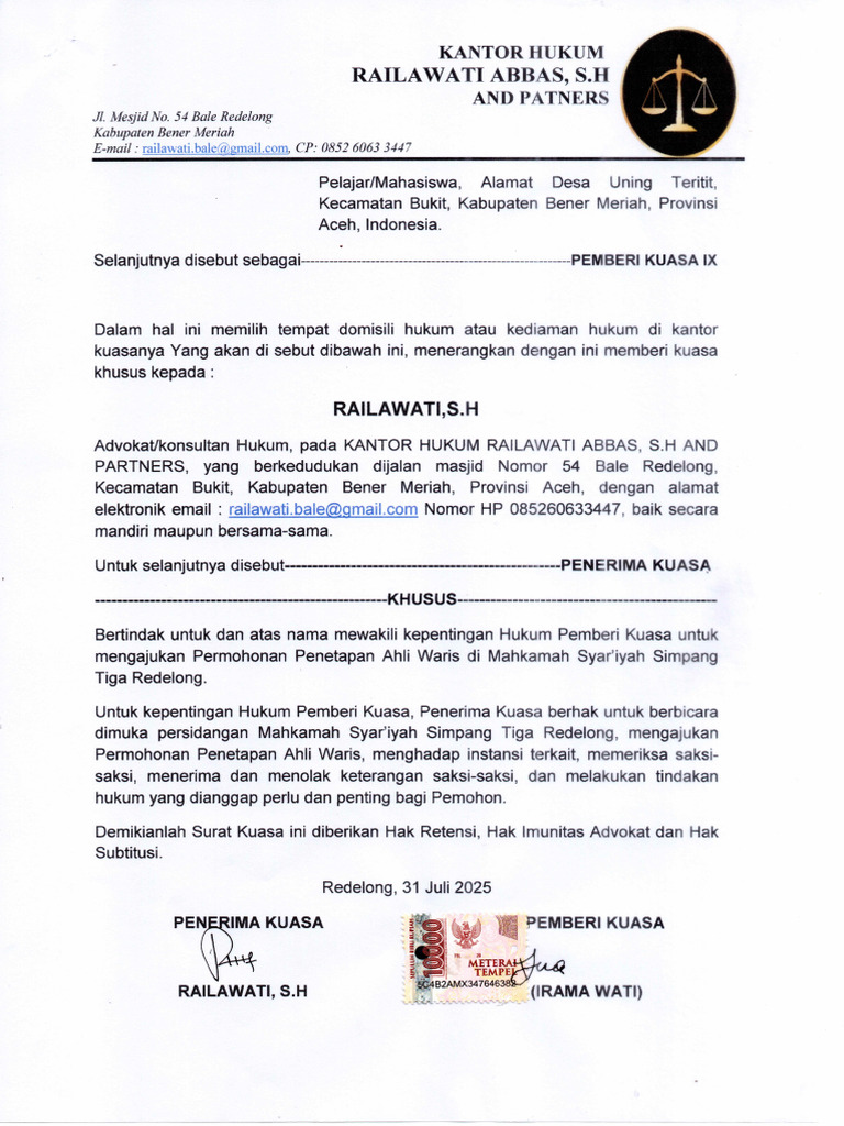 Surat Kuasa Khusus (3) 20250801 - 16533437 | PDF