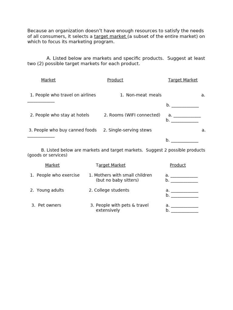 Segmentation Target Market | PDF