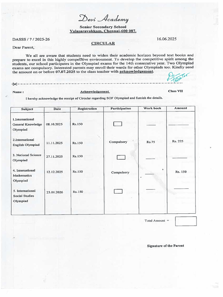 Cir 7 - SOF - Class VII | PDF