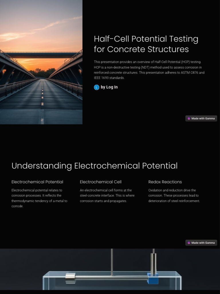 Half-Cell Potential Testing Guide | PDF | Corrosion | Electrochemistry