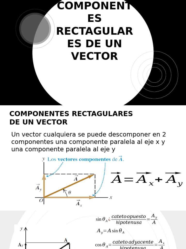 04 - Componentes Rectagulares de Un Vector | PDF