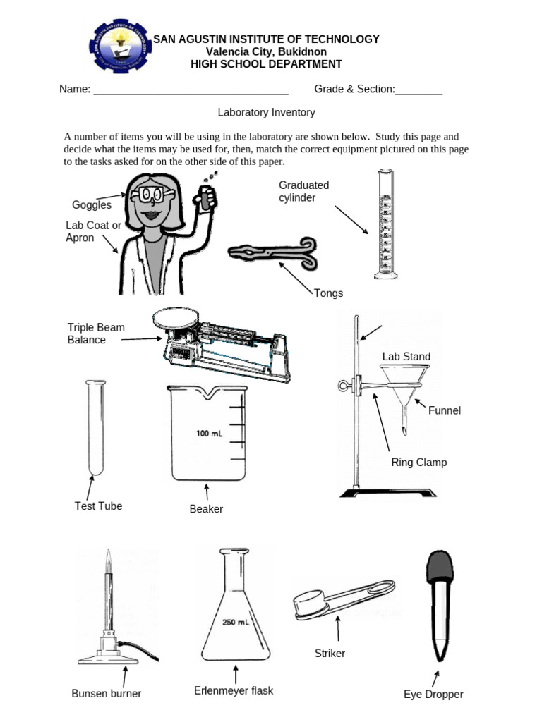 High School Science Lab Inventory Guide | PDF | Temperature | Phase ...