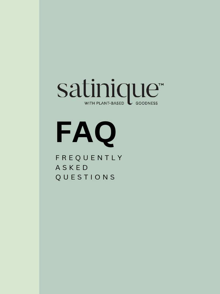 Satinique_FAQ_v2 | PDF | Hair | Shampoo