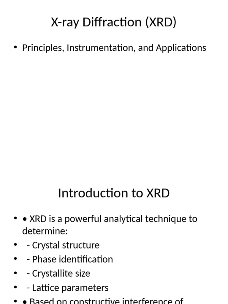 XRD vs. GIXRD: Key Differences Explained | PDF