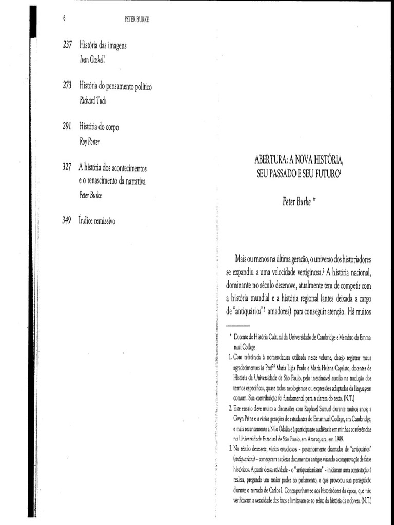 A Escrita Da Nova História - Peter Burke | PDF