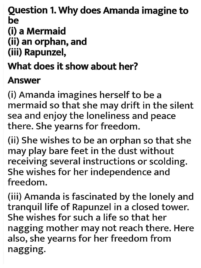 Amanda Questions | PDF