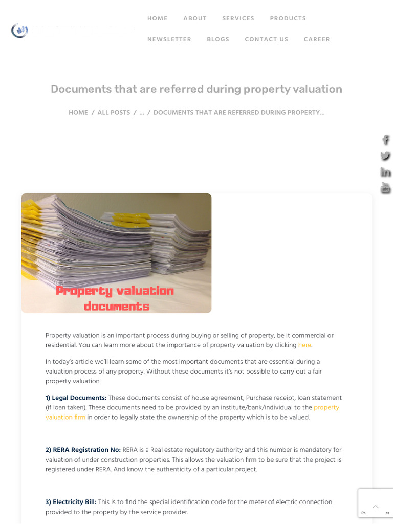 Documents That Are Referred During Property Valuation | PDF | Real ...