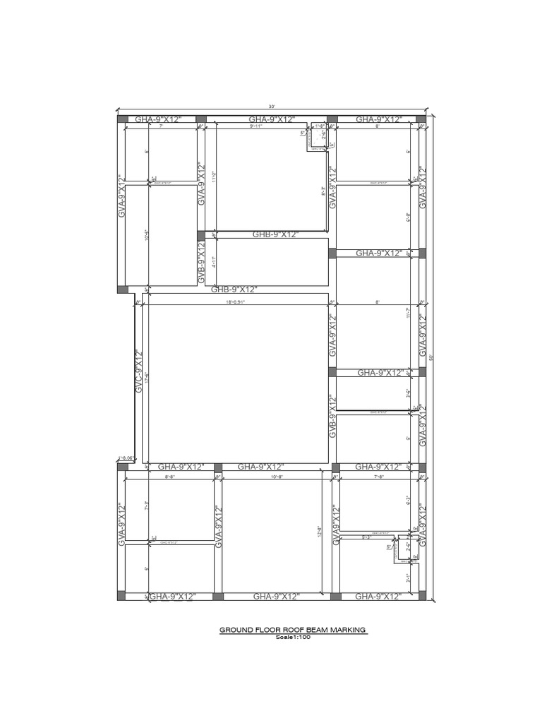 Ground Floor Beam Layout | PDF