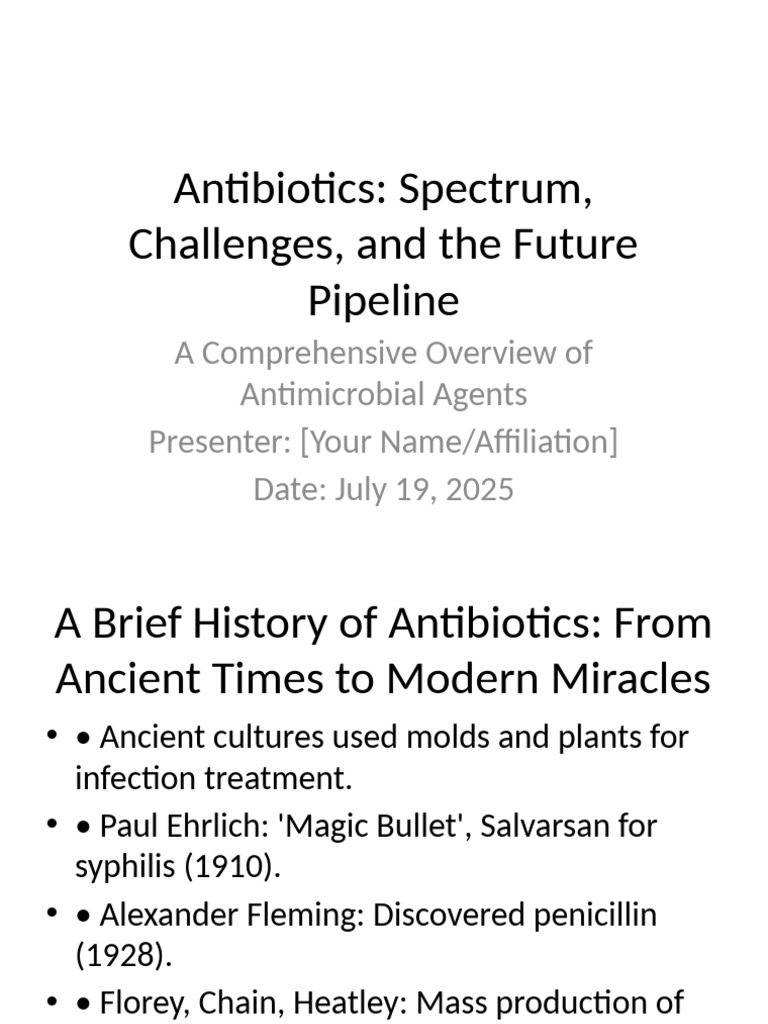 Antibiotics Spectrum Presentation Part1 | PDF