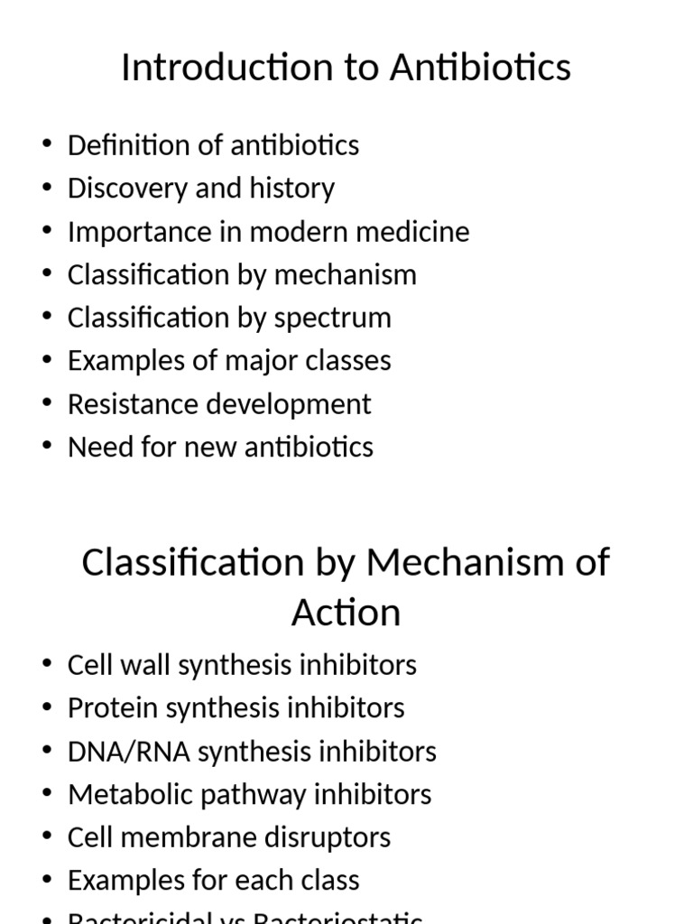 Complete Antibiotic Spectrum and Pipeline Updated 50 Slides | PDF ...