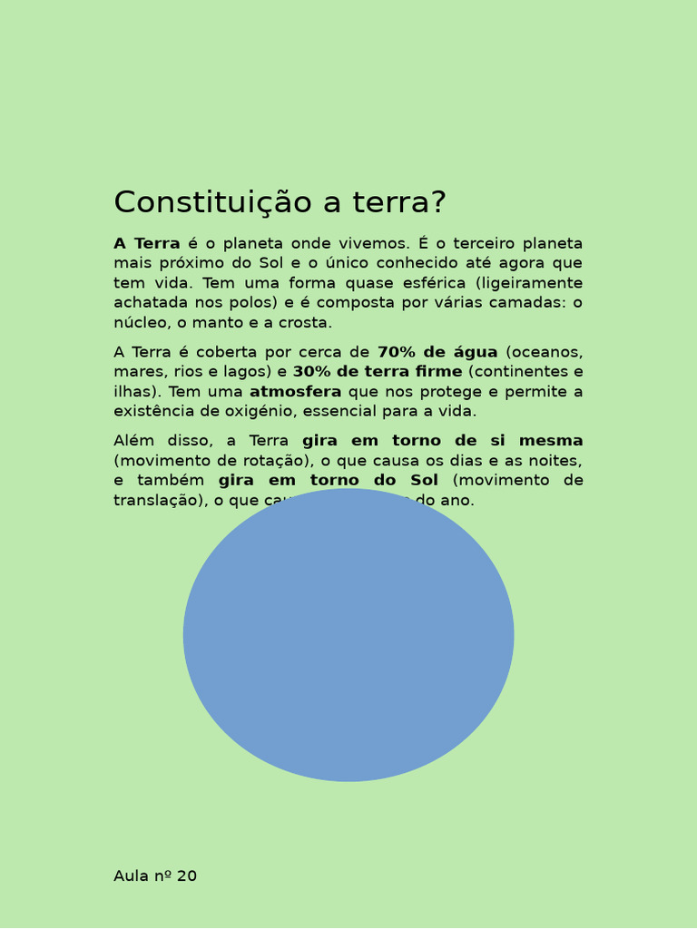 Características do Planeta Terra | PDF