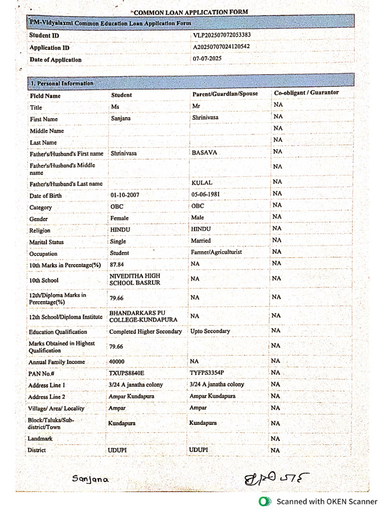 VLP Application Sanjana | PDF