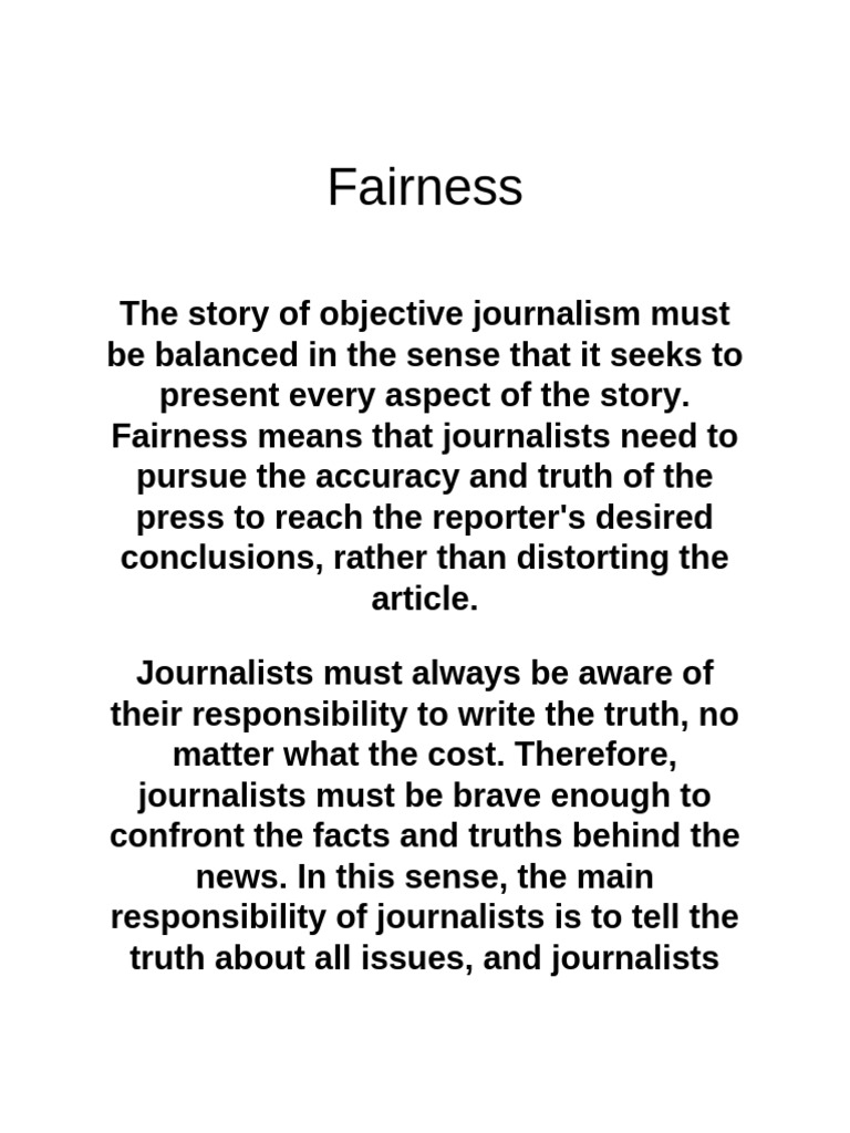 Ensuring Truth in Objective Journalism | PDF