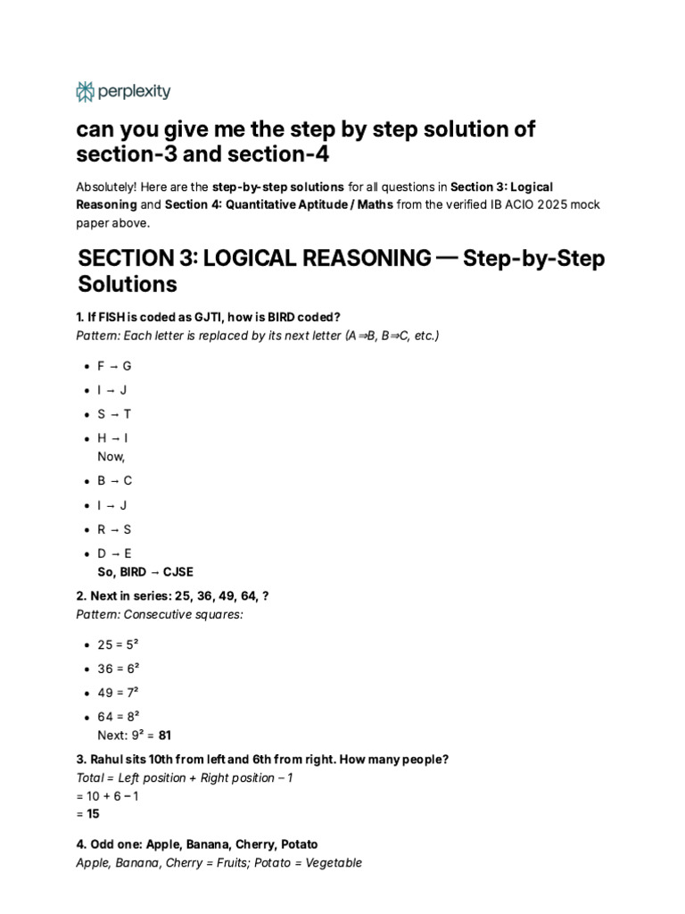 Can You Give Me The Step by Step Solution of Secti | PDF | Area ...