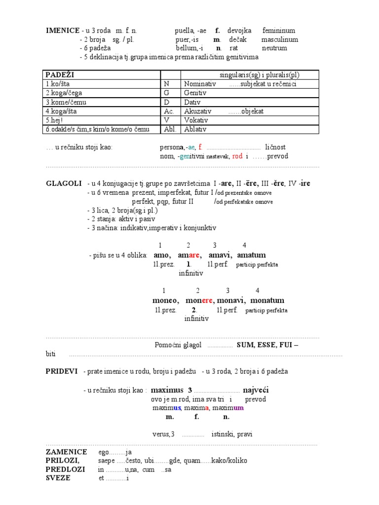 Latinski 1 | PDF