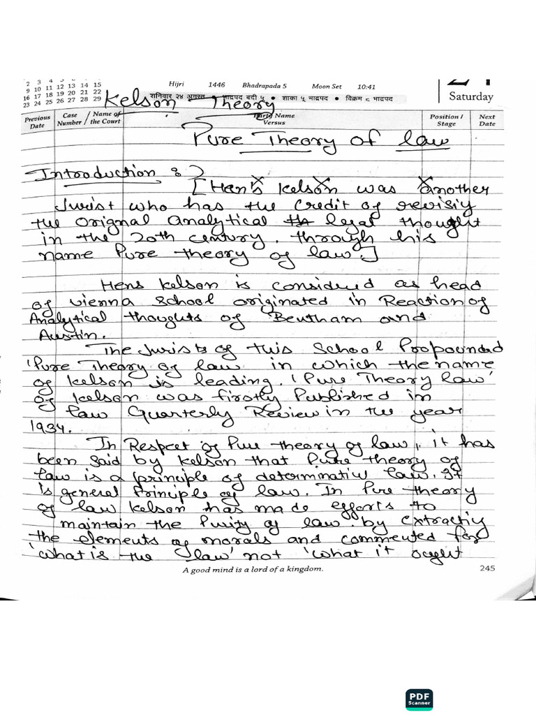 Kelsen Pure Theory of Law | PDF