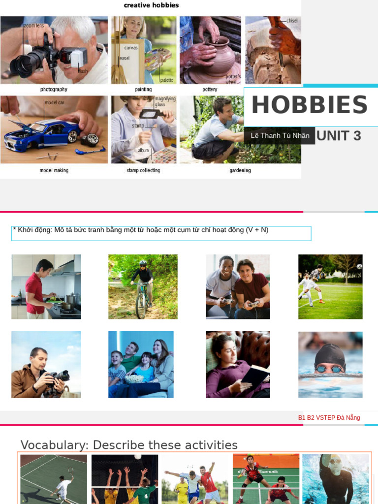 Hobbies Vocabulary for A2 in Đà Nẵng | PDF | Thai Cuisine | Cooking