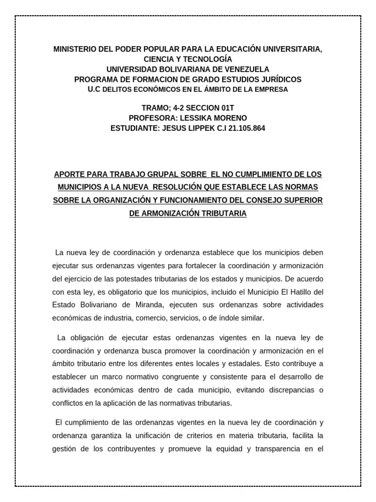 Delitos Ambientales Aporte Jesus Lippek | PDF | Impuestos