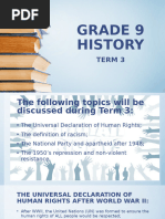 Grade 9 History Term 3 Notes First Part | PDF | Apartheid | Social Science