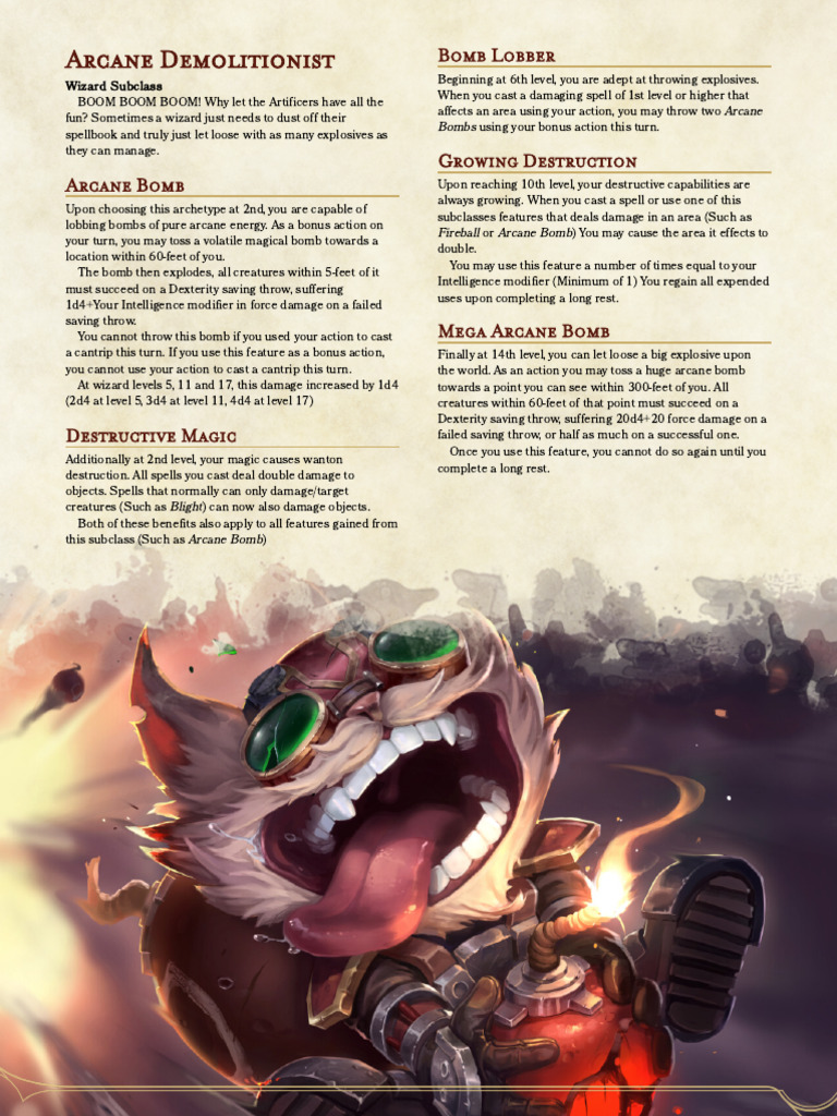 Arcane Demolitionist Tradition (Ziggs) | PDF | Bomb