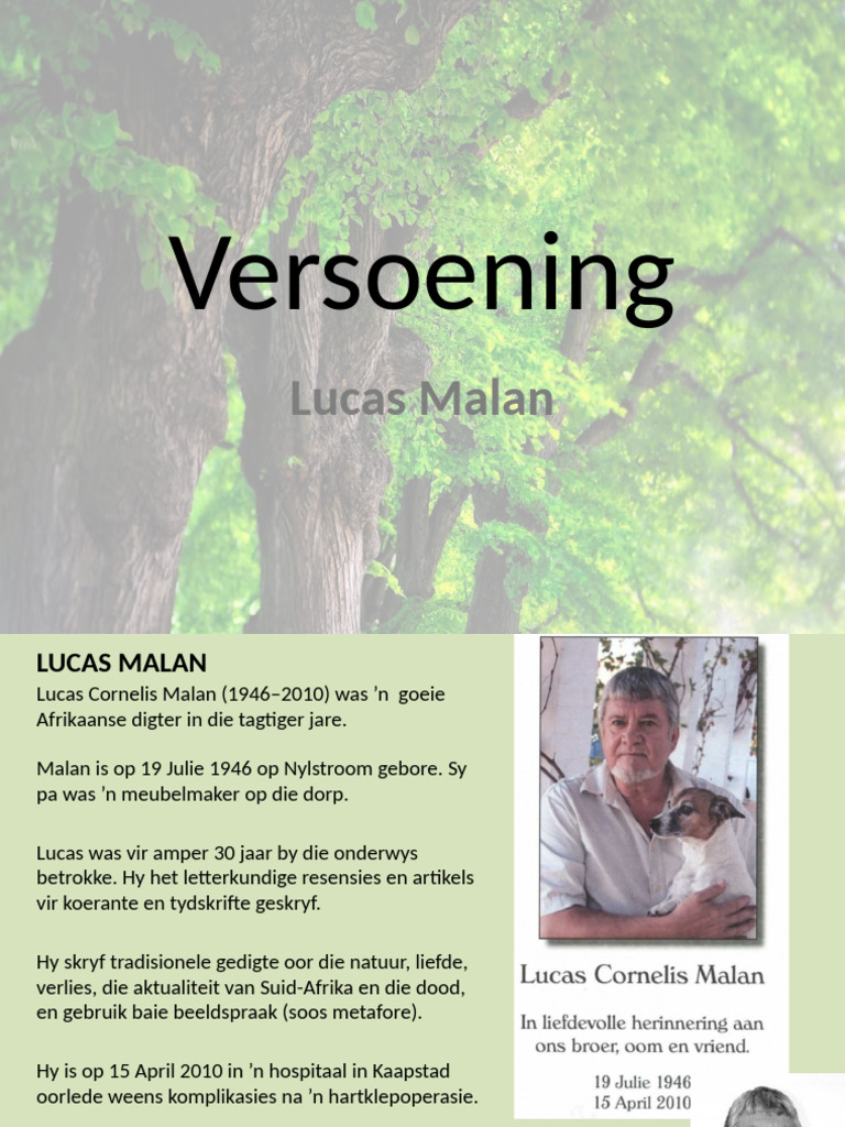 Versoening - Lucas Malan | PDF