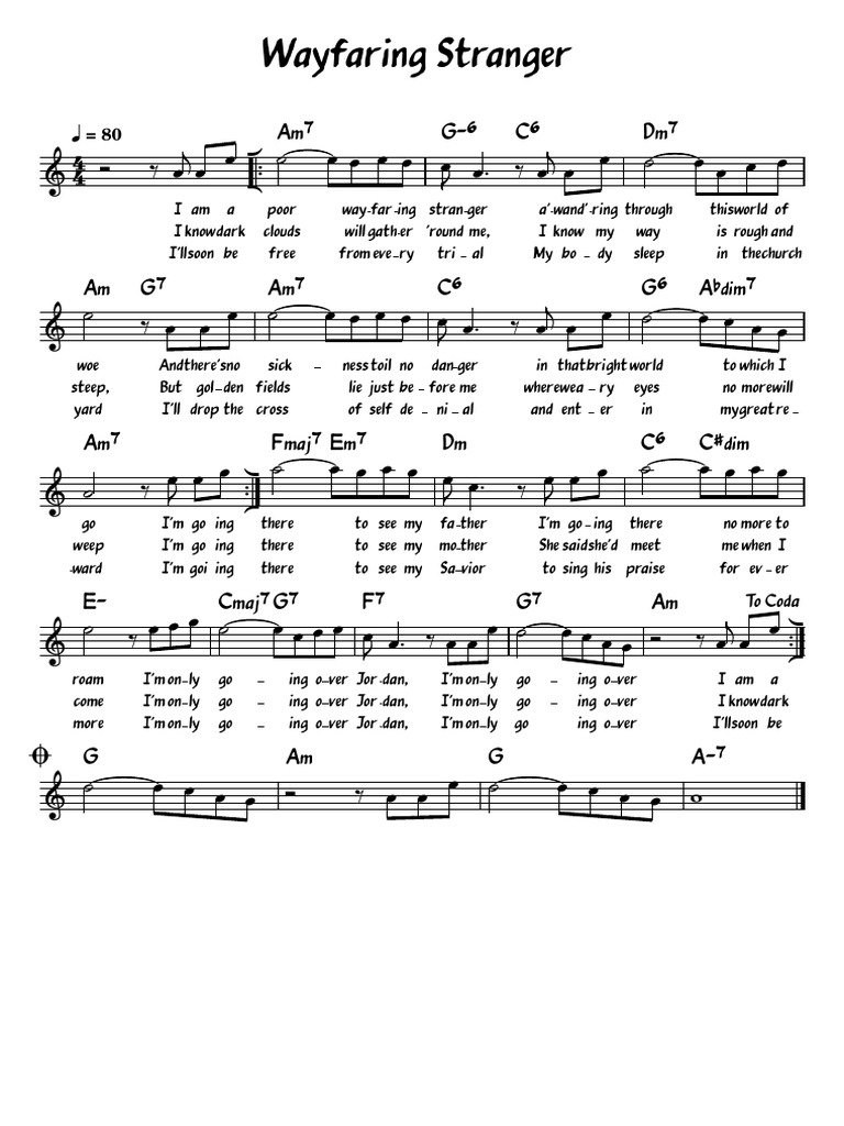 Wayfaring Stranger Updated | PDF