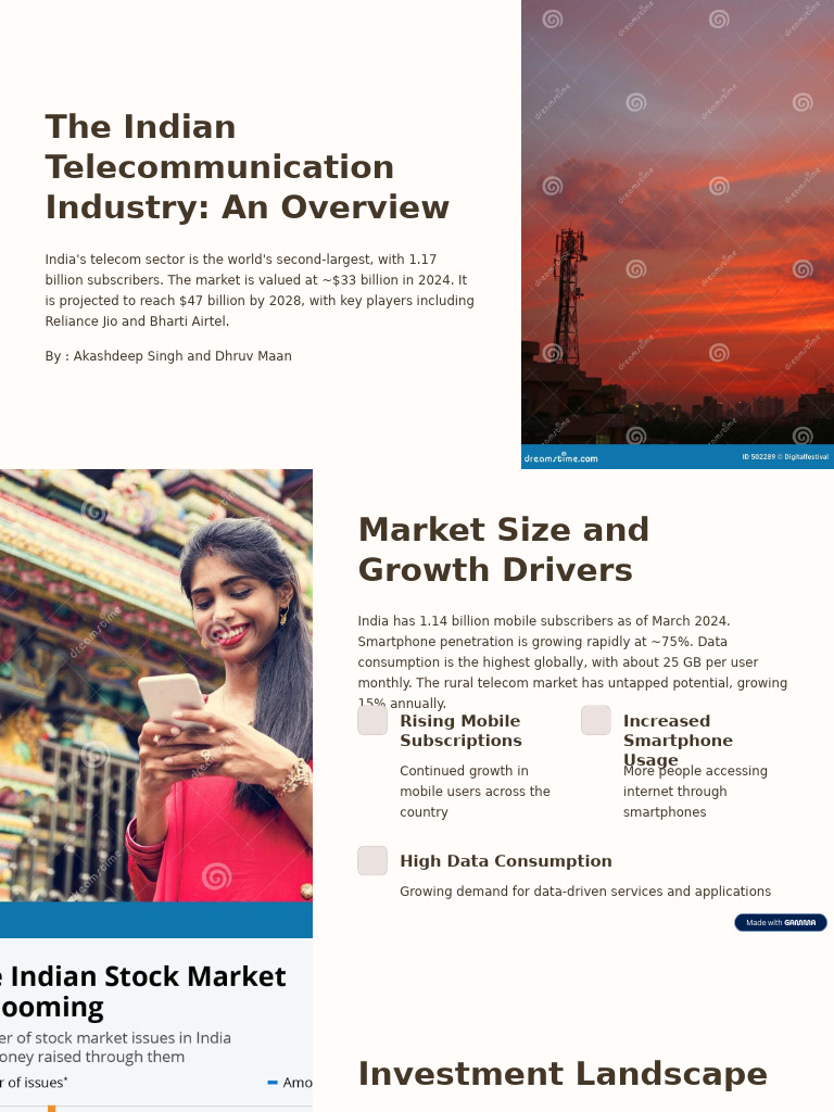 The Indian Telecommunication Industry An Overview | PDF | Internet Of ...