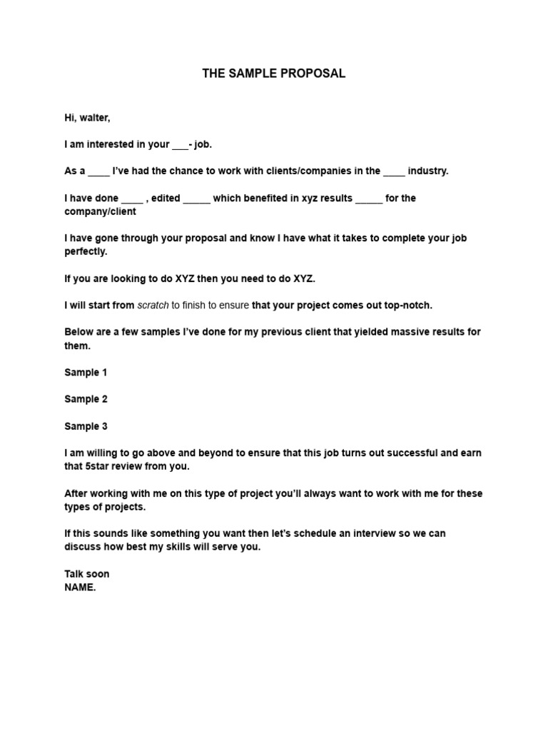 Types of Propsoals Raw Draft | PDF
