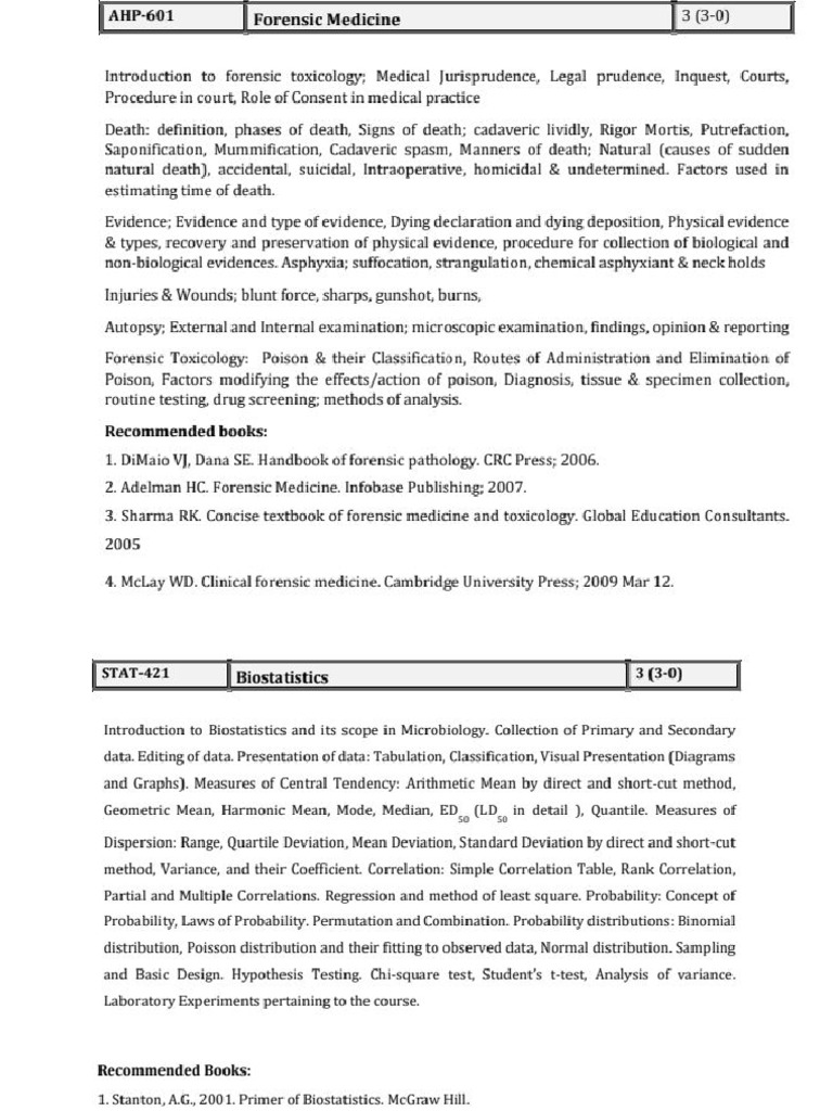 MLT 7th Smester Outline | PDF