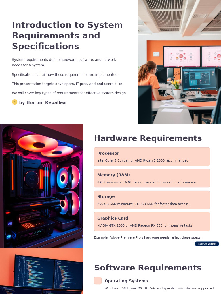 System Requirements and Specifications Guide | PDF | Computer Security ...