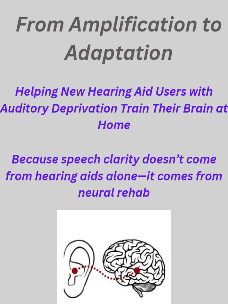 Home Auditory Training for Hearing Aid Users | PDF | Hearing | Hearing Aid