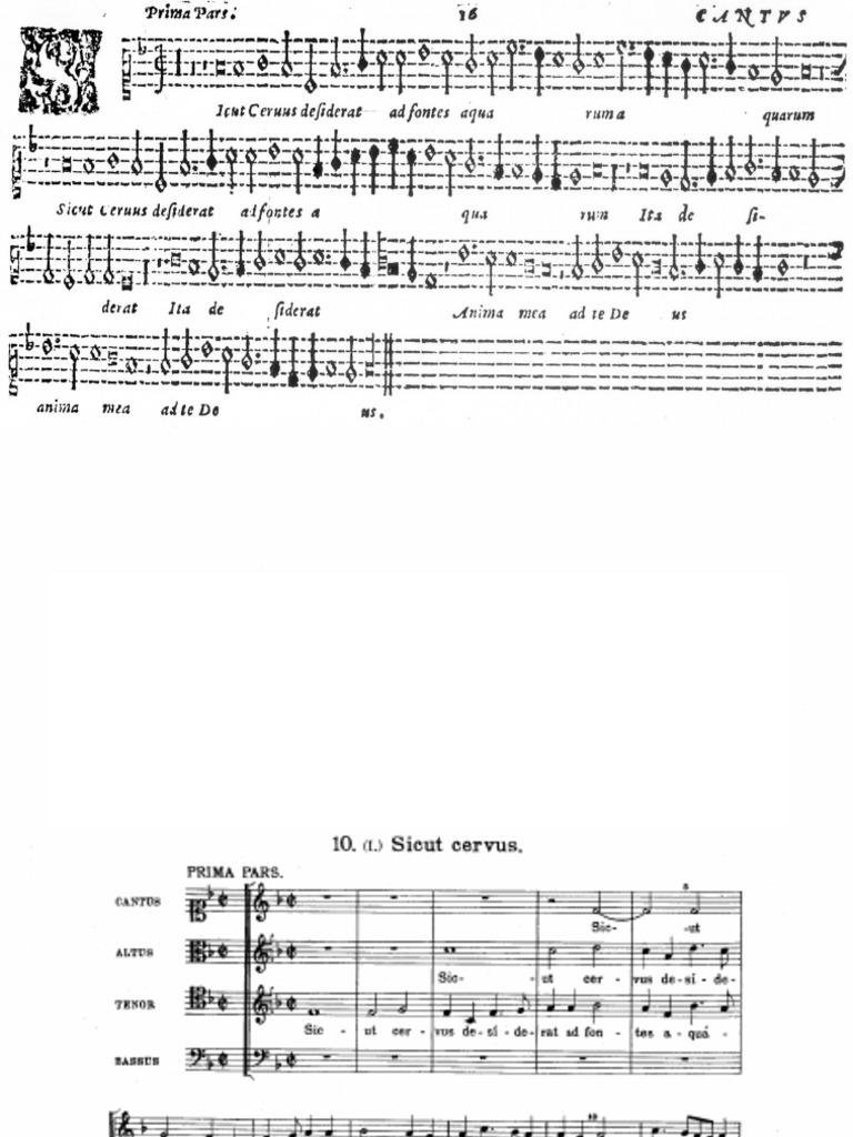 3a Palestrina, Sicut Cervus Ed. Casimiri e CANTUS | PDF