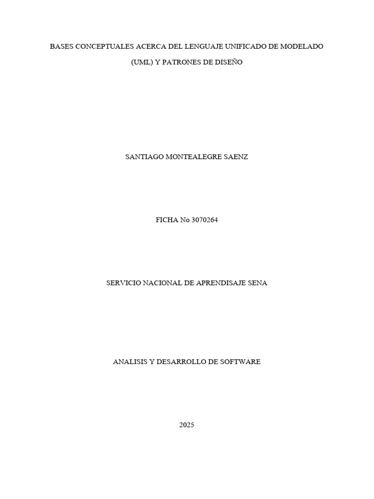 Bases Conceptuales Acerca Del Lenguaje Unificado de Modelado (UML) y ...
