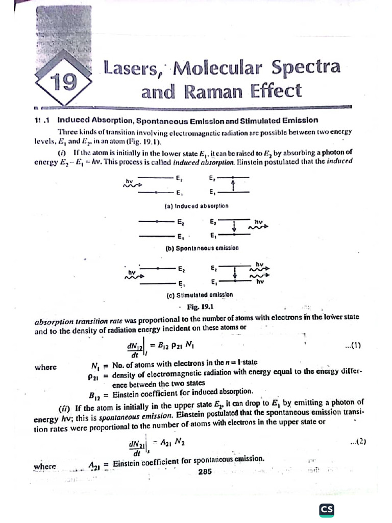 Laser, Raman Effect | PDF