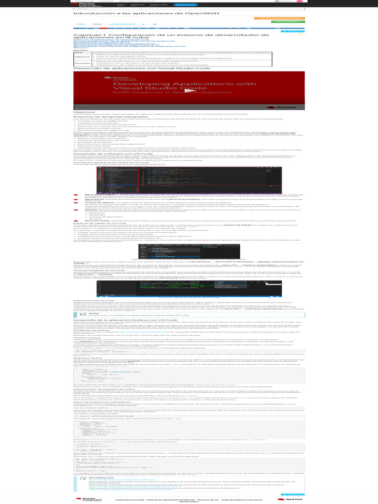 01.1-Configuración de Un Engorno de Desarrollador de Aplicaciones de Nube | PDF | Entorno de ...