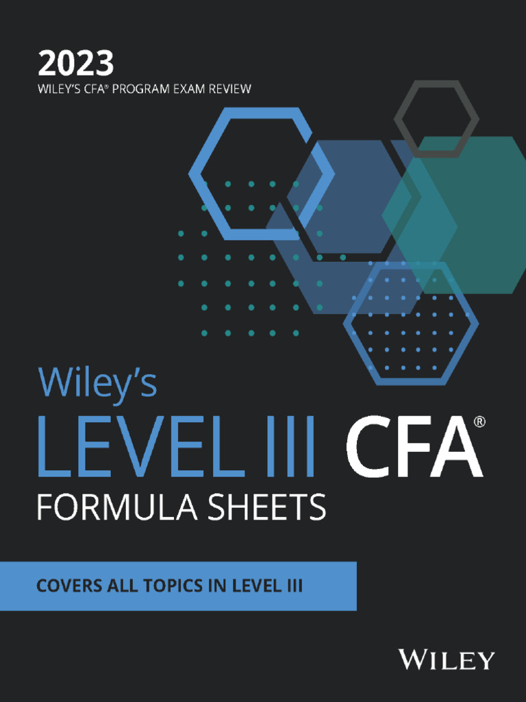 UWorld Finance Cheatsheet 2024 | PDF