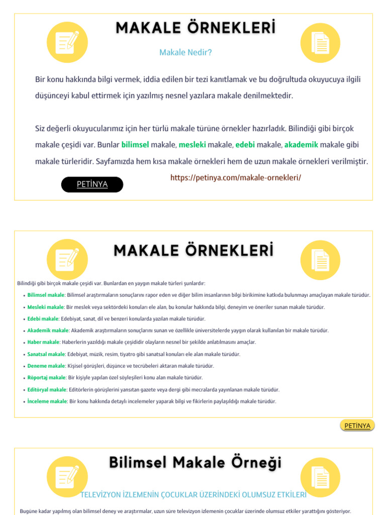 Makale Ornekleri PDF | PDF