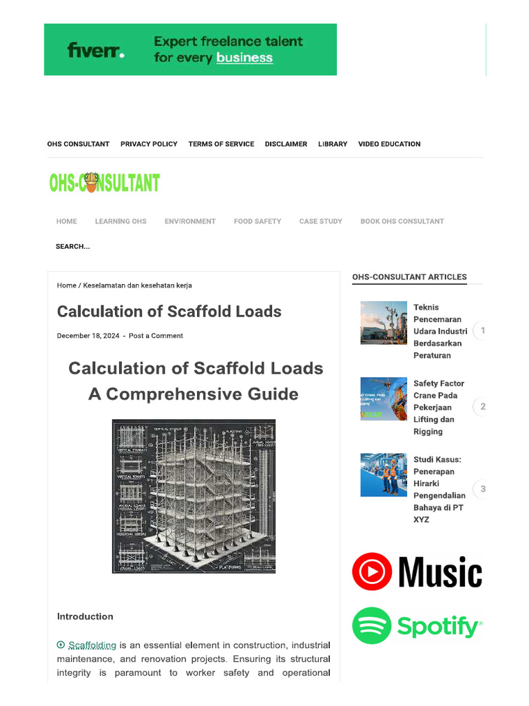 Calculation of Scaffold Loads-与国内荷载计算步骤相同 | PDF