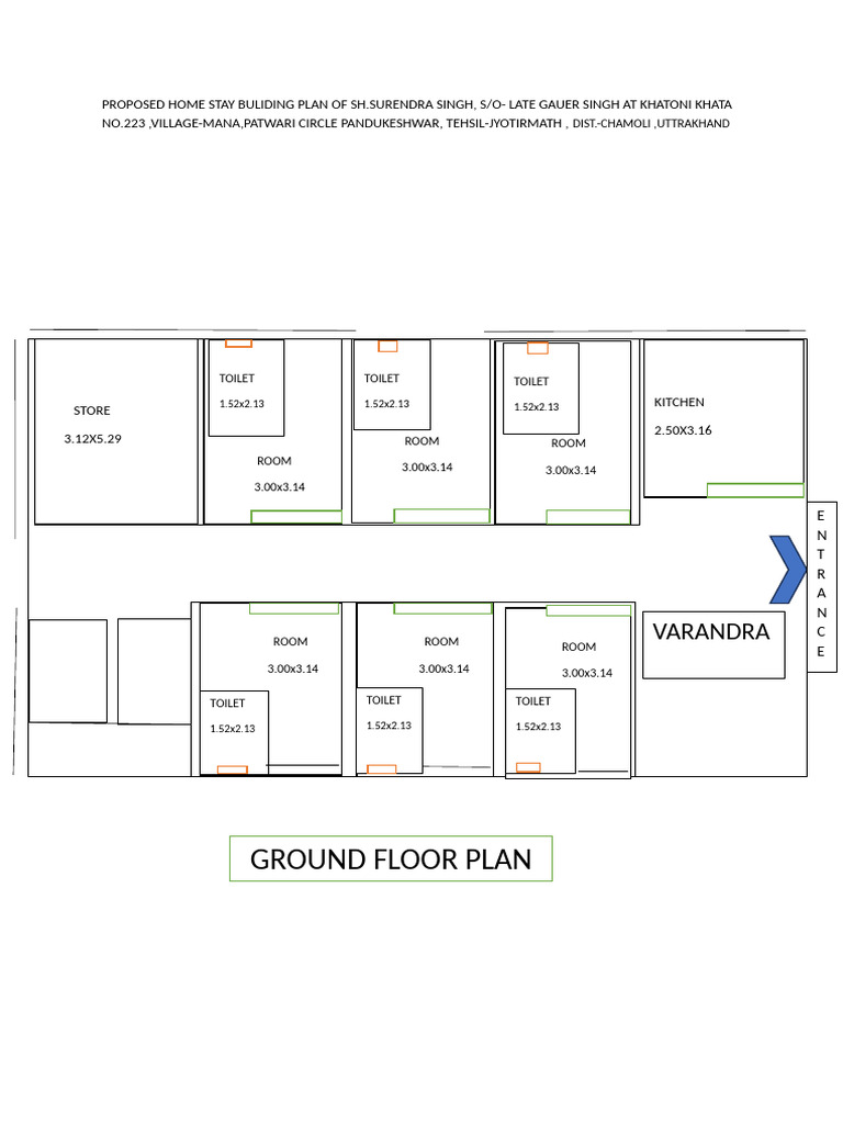Proposed Home Stay Buliding Plan of SH | PDF