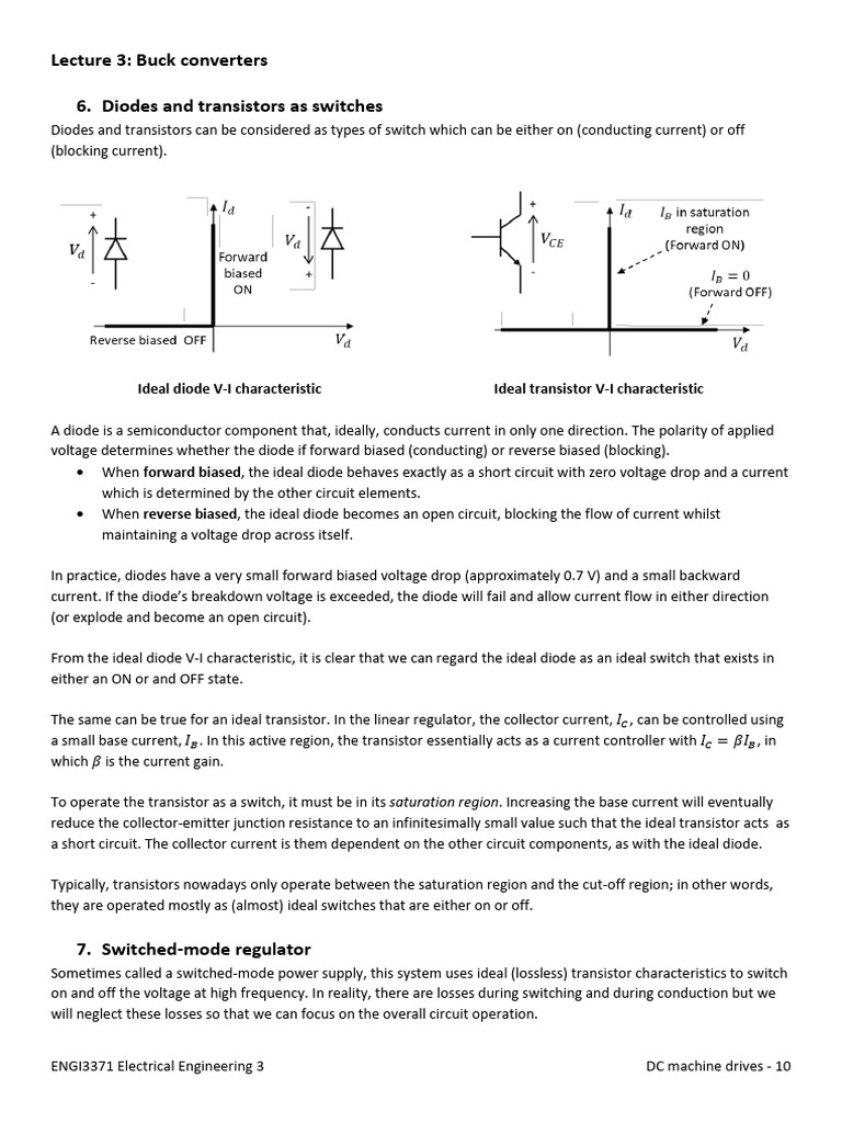 Buck Converter Basics for DC Drives | PDF | Diode | Electric Motor