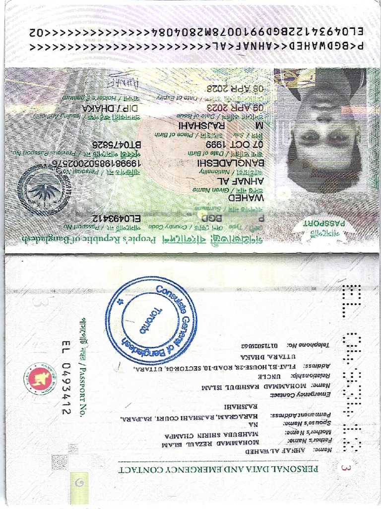 Ahnaf Passport Scan | PDF