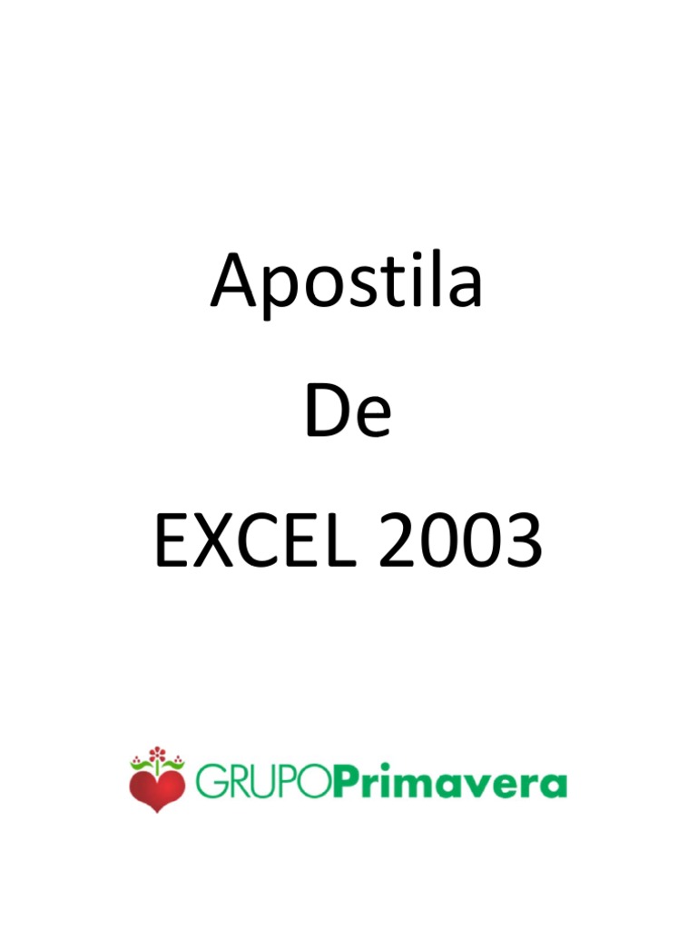 Introdução ao Excel 2003 | PDF | Planilha | Microsoft Excel