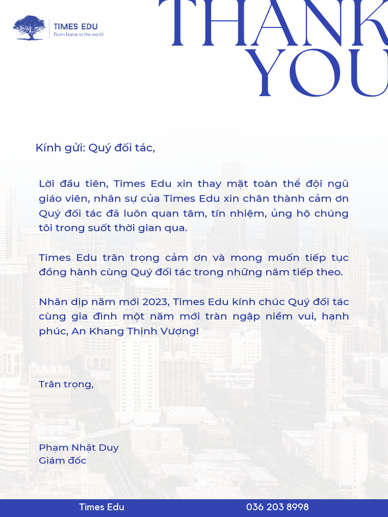 Thank You Letter | PDF