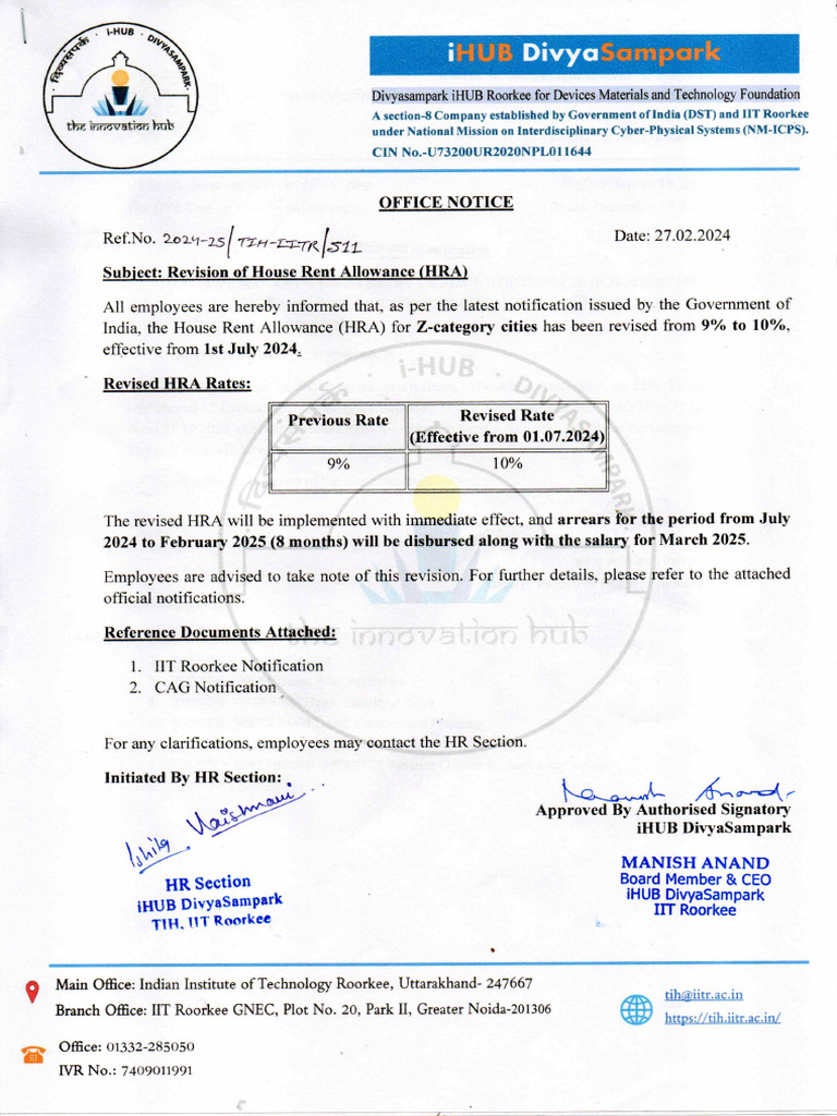 Revised Hr a Order | PDF