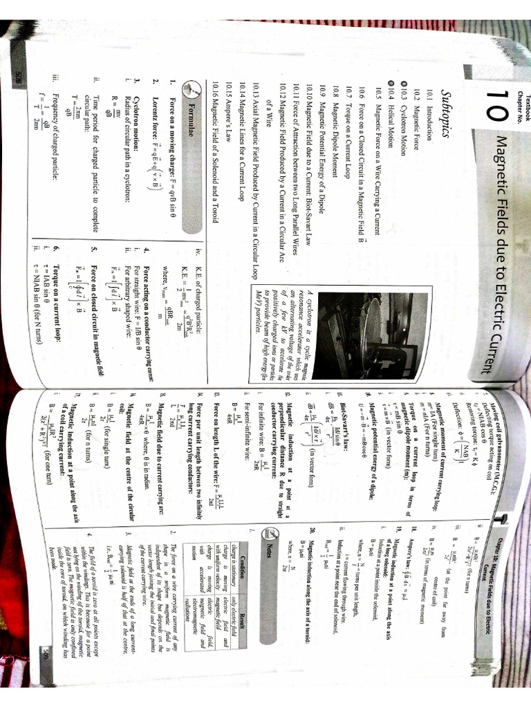 Phy 12th MHT CET Chap 10 Magnetic Fields Due to Electric Current | PDF