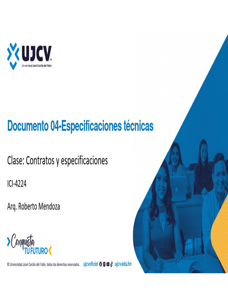 Documento 04 Especificaciones Tecnicas | PDF | Arquitecto